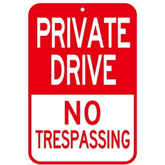 HELLOYOUNG Private Driveway Sign, (1 PC) Private Drive No Trespassing ...
