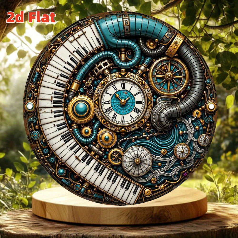 HELLOYOUNG Retro 8 Inch Round Metal Wall Sign, Aluminum Vintage Tin ...