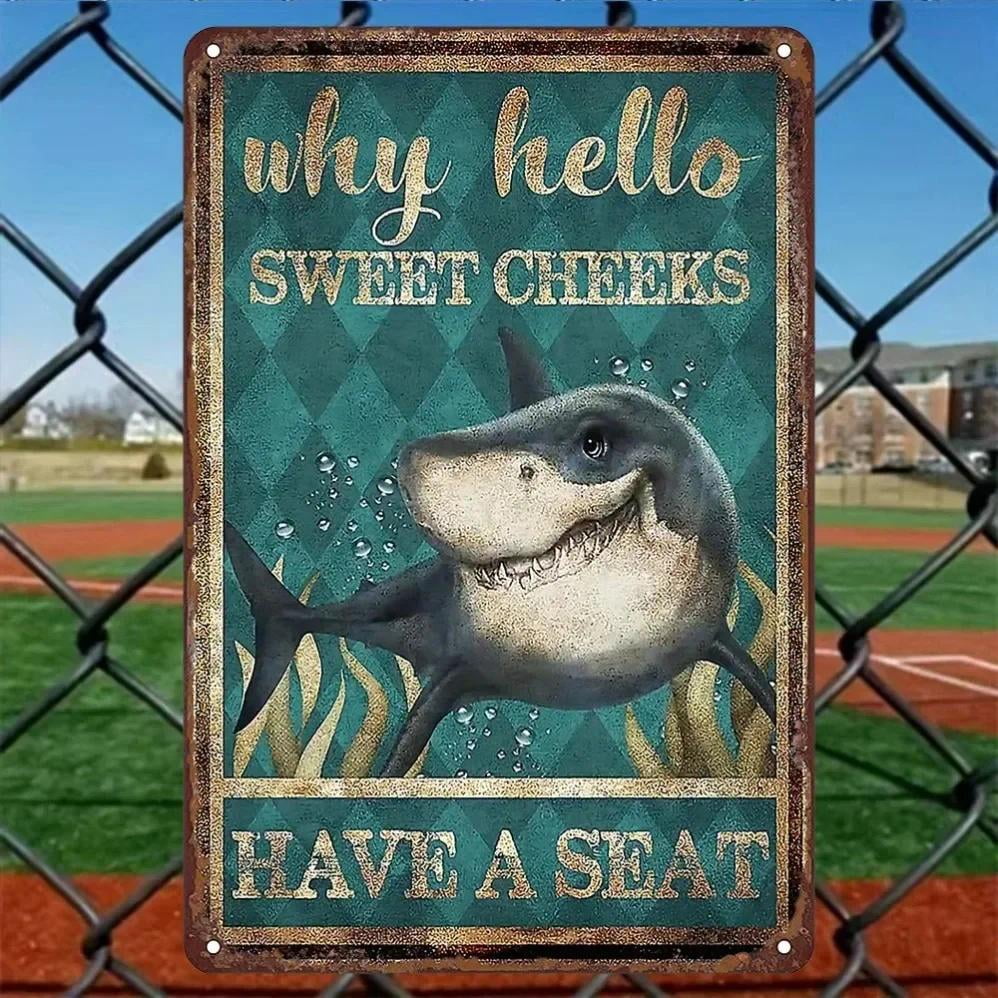 HELLOYOUNG Tin Plates,Shark Metal Painting Art Card – "Hello Sweetheart ...