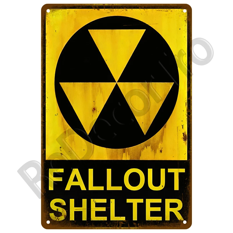 HELLOYOUNG Vintage "Caution/Beware" Metal Safety Sign | Home Wall Art ...