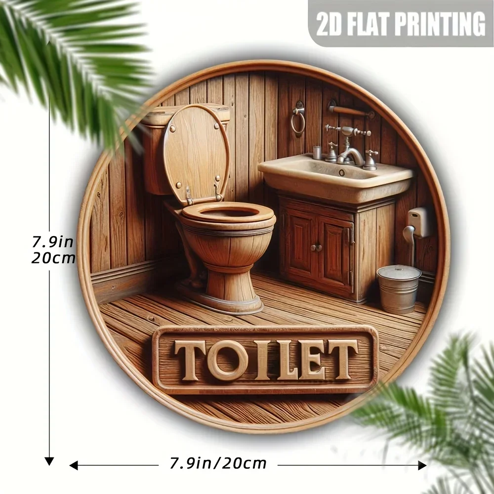 HELLOYOUNG "Vintage Dwarf Toilet Plaque 8 Inch - Hand-Painted Wooden ...