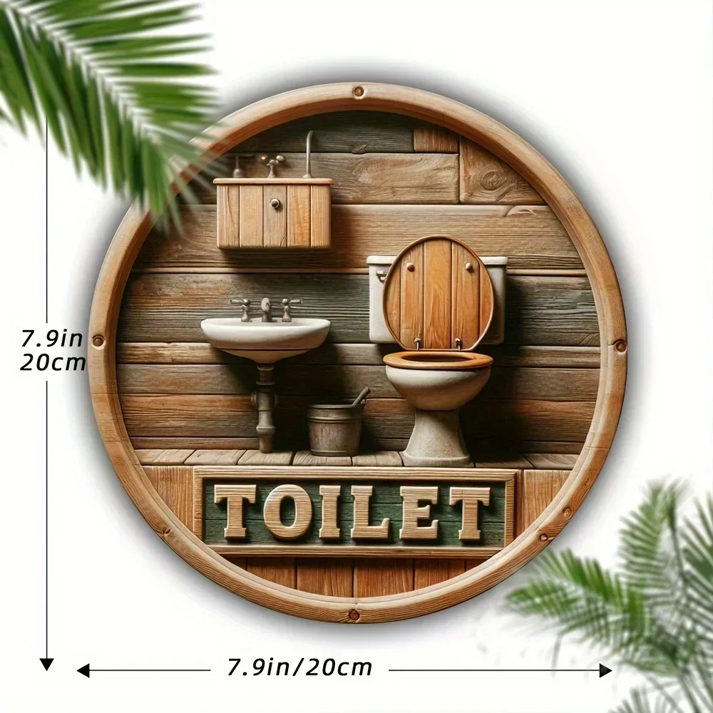 HELLOYOUNG "Vintage Dwarf Toilet Plaque 8 Inch - Hand-Painted Wooden ...