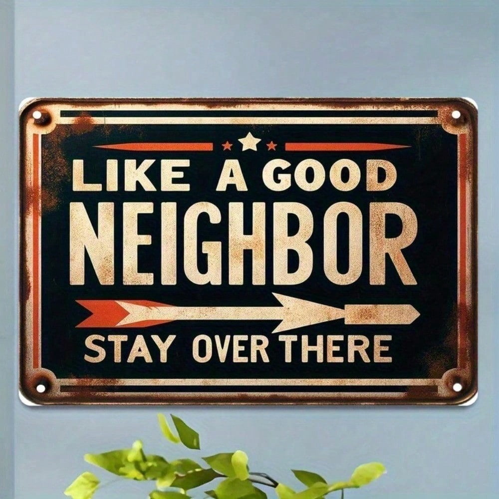 HELLOYOUNG Vintage Metal Wall Sign 12x8 Inch, Humorous Rustic Tin Art ...