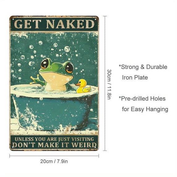 HELLOYOUNG Vintage Tin Sign 8x12 Inch, Fun Frog Metal Wall Decor for ...