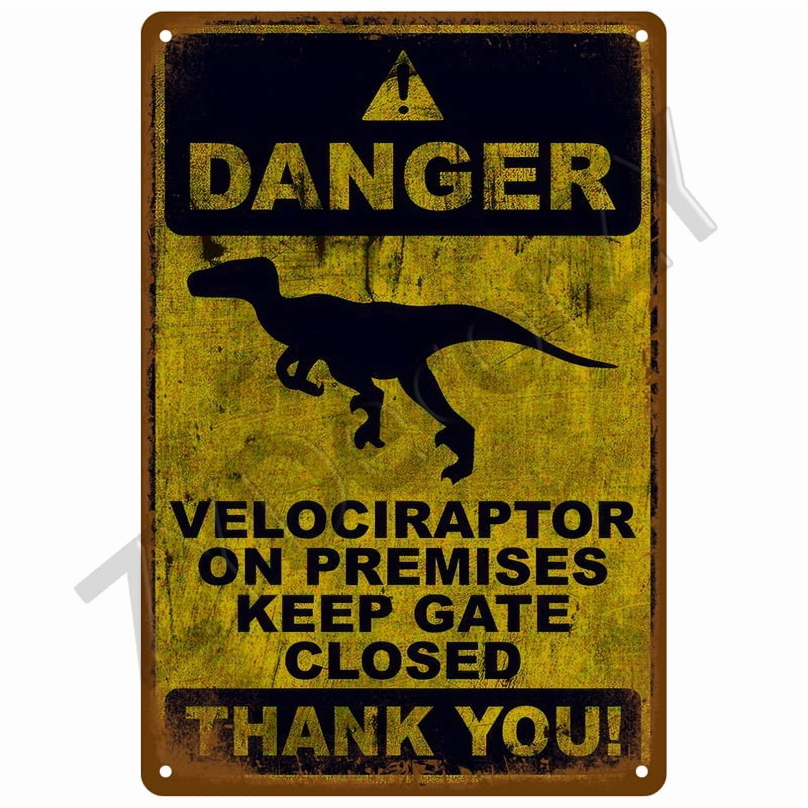 HELLOYOUNG Warning Retro Tin Sign For Home Room Wall Decor Art Metal ...