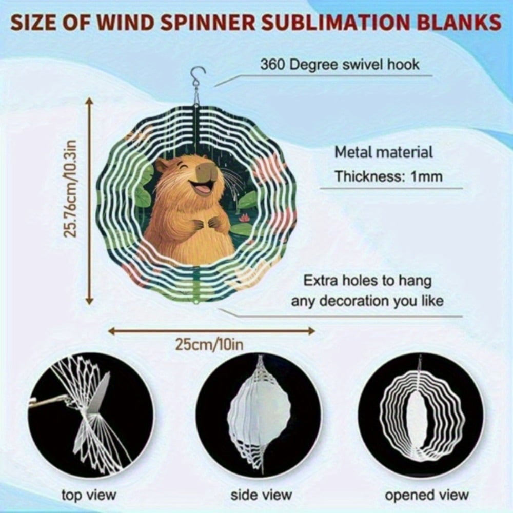 HELLOYOUNG Wind Chime, Capybara Wind Chime Metal Decor with Two-Way ...