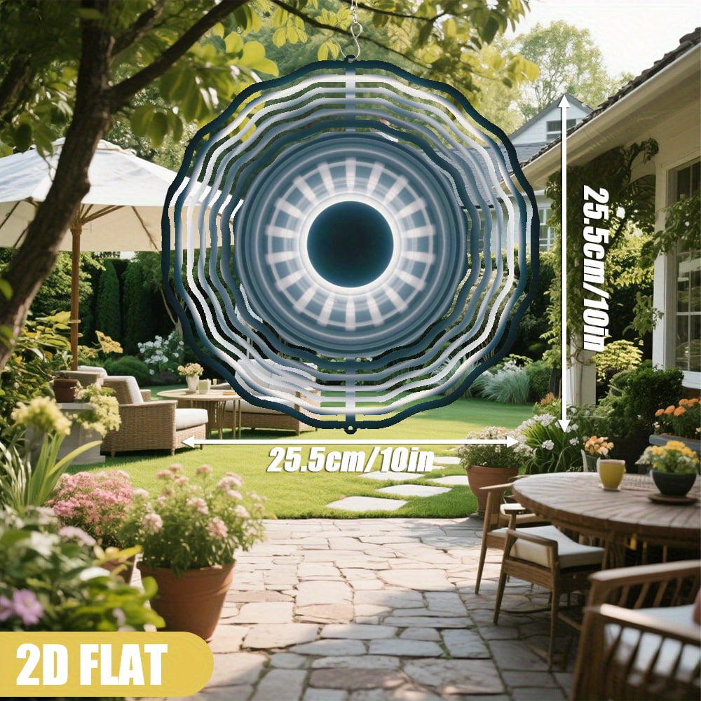 HELLOYOUNG Wind Chime Outdoor, 3D Metal Rotating Wind Chime with 360 ...