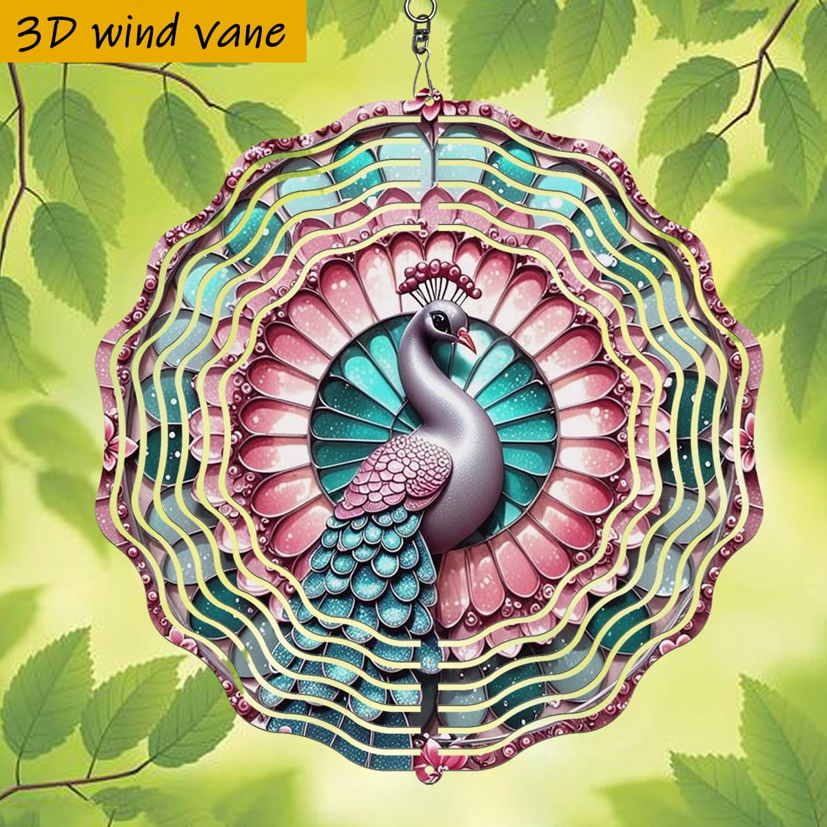 HELLOYOUNG Wind Chime for Outside， Peacock Wind Chimes Outdoor Decor ...