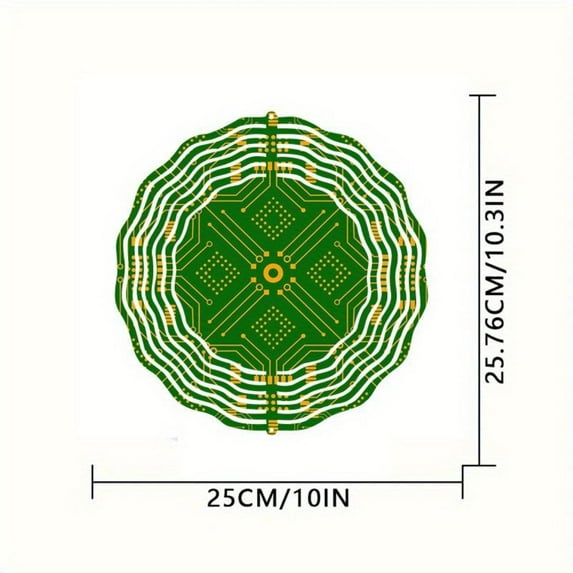 HELLOYOUNG Wind Chimes, 2D Metal Spinner Windmill with Bohemia Circuit ...