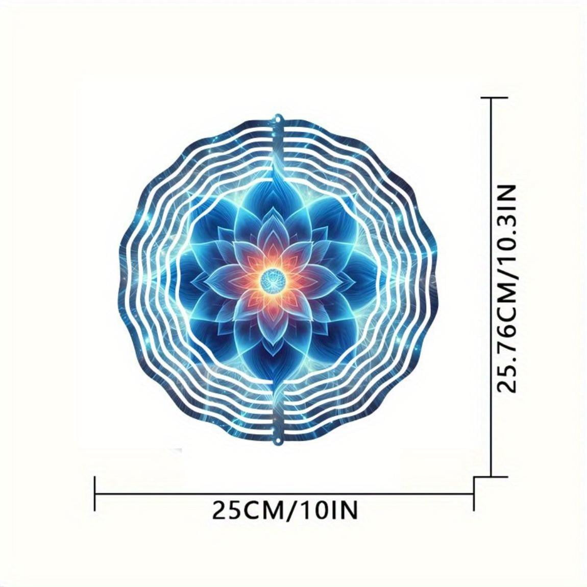 HELLOYOUNG Wind Chimes Outdoor, Blue Lotus Bohemian Metal Wind Chimes ...