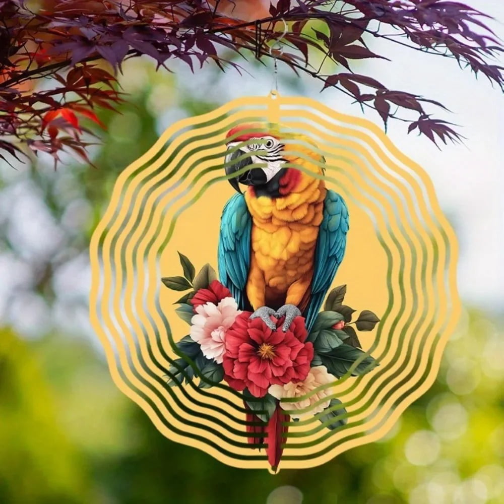 HELLOYOUNG Wind Chimes Outdoor Hanging Decor, 360° Rotating Vibrant ...