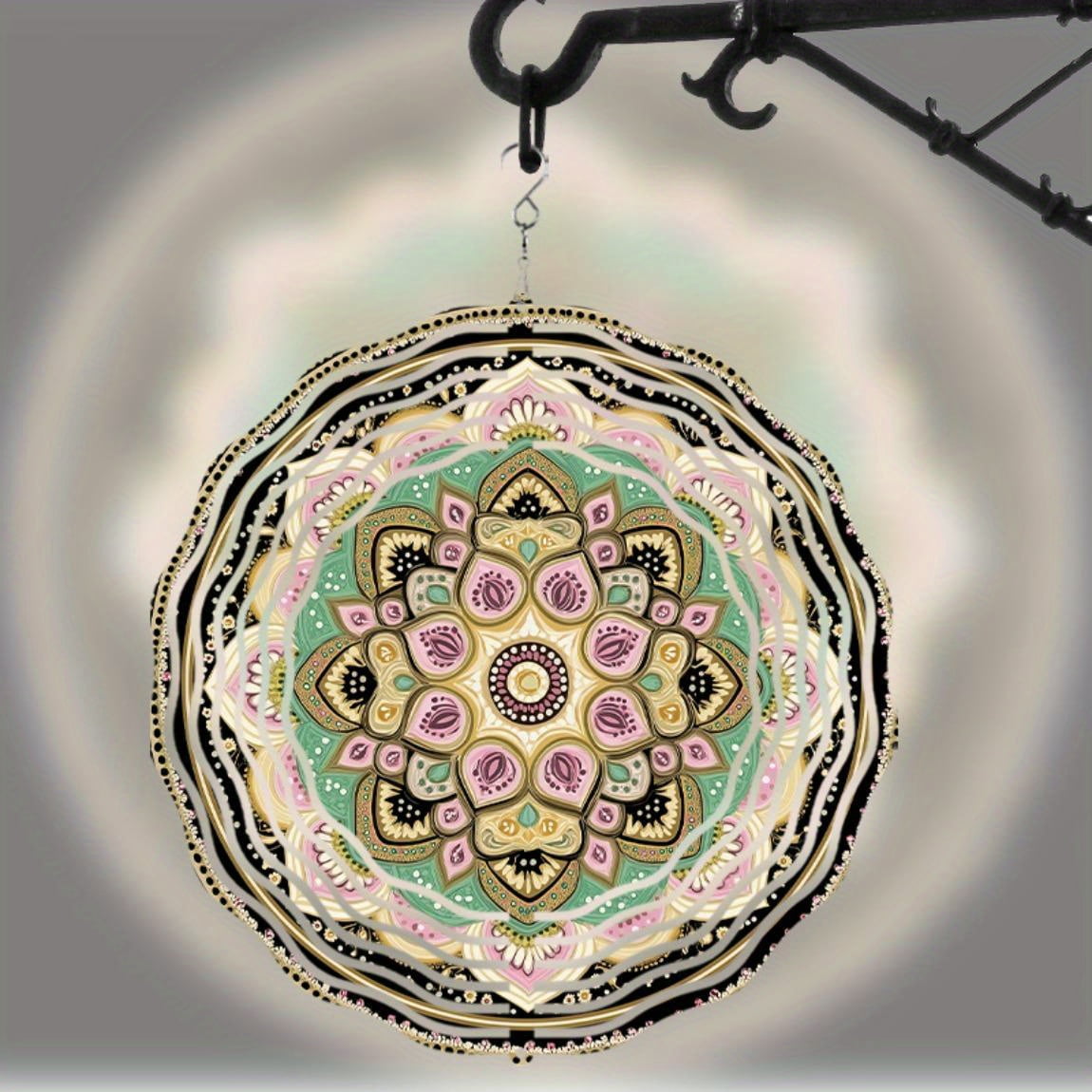 HELLOYOUNG Wind Spinner for Garden 2D Metal Mandala Outdoor Decor ...