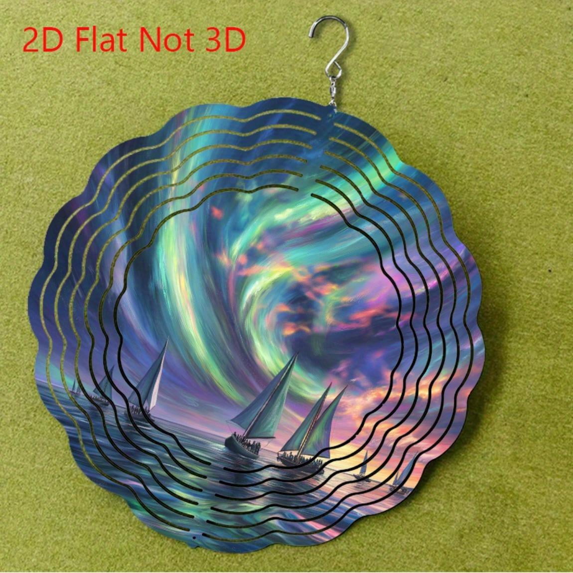 HELLOYOUNG Wind Spinners for Outdoor Decor, 360° Rotation with Aurora ...