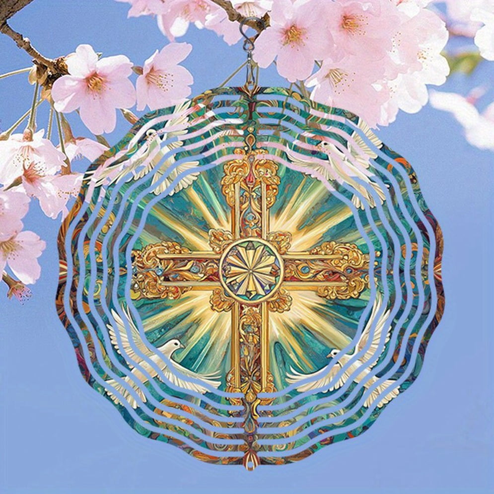 HELLOYOUNG Wind Spinners for Outside Garden - Metal Windmill Wind Chime ...