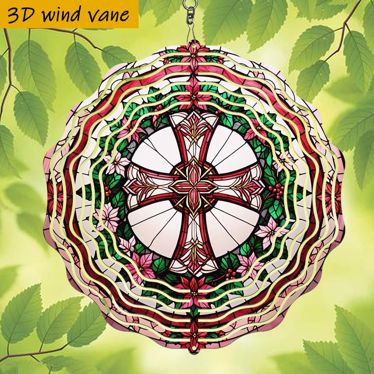 HELLOYOUNG Wind Vane Creative Design Iron Large Spin Wheel Rotating ...