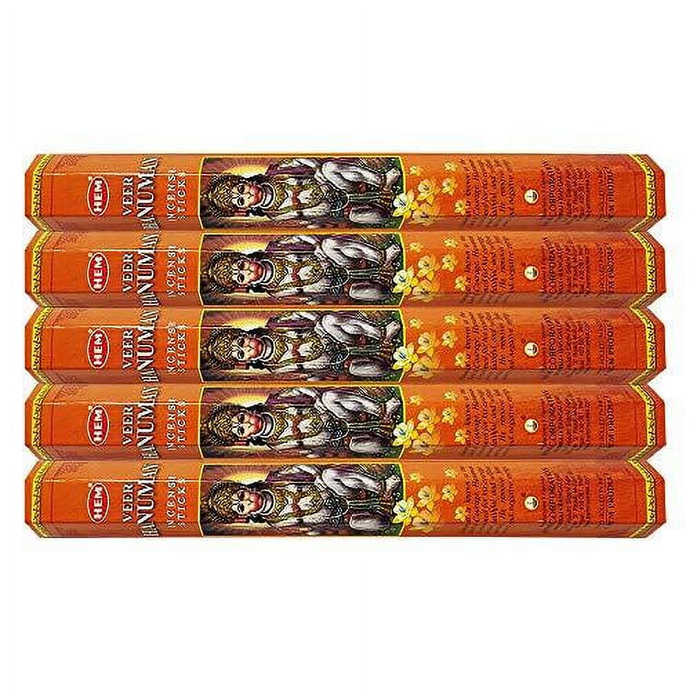HEM Veer Hanuman Incense Sticks Agarbatti Masala - Pack of 5 Tubes, 20 ...