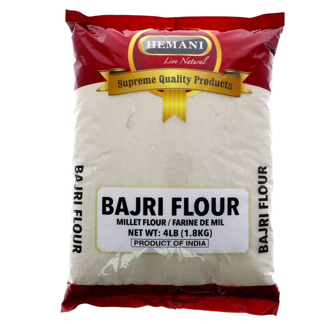 HEMANI Bajri Millet Flour 4LB (1.8KG) - Stone Ground - Whole Grain ...