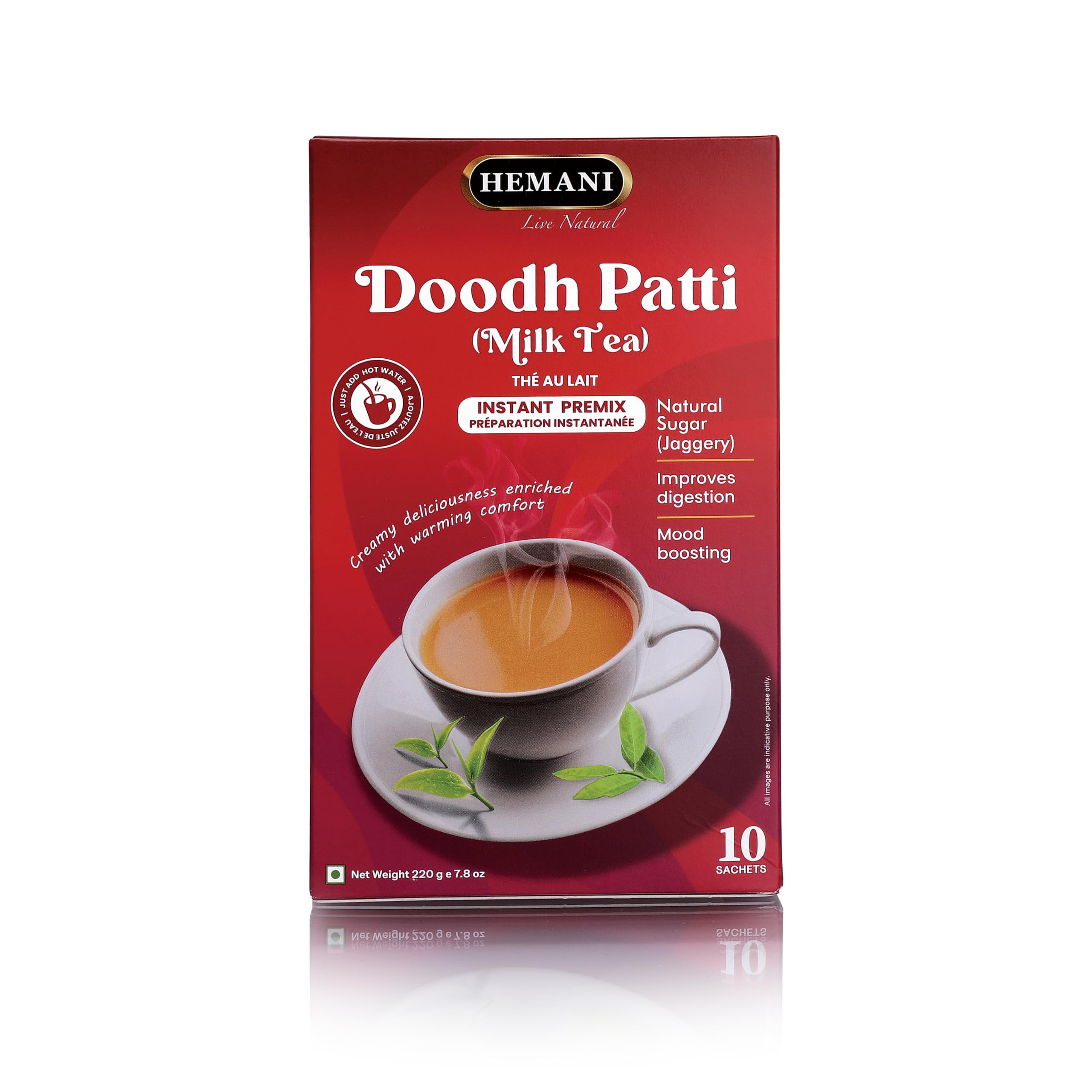 HEMANI Doodh Patti (Milk Tea) Instant Tea Premix 220gm - 10 sachets in ...