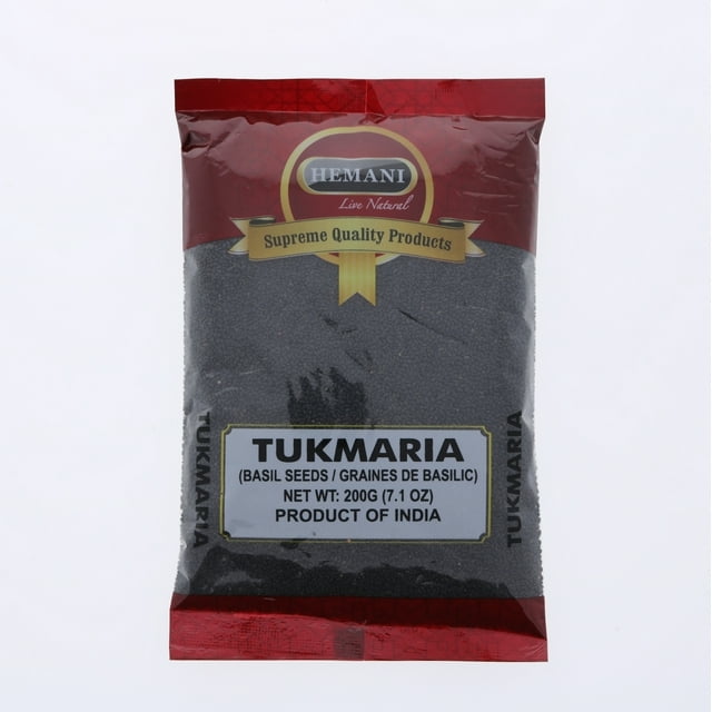 HEMANI Edible Basil Seeds 7.1 OZ (200g) | Tukmaria | Thai Basil Seeds ...