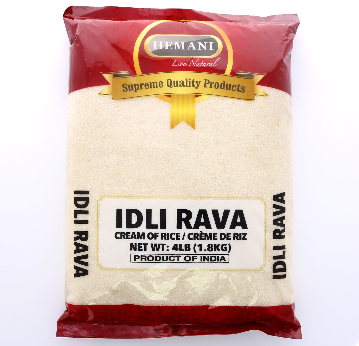 HEMANI Freshly Milled Idli Rava Flour - 4LB (1.8KG) - 100% Natural ...