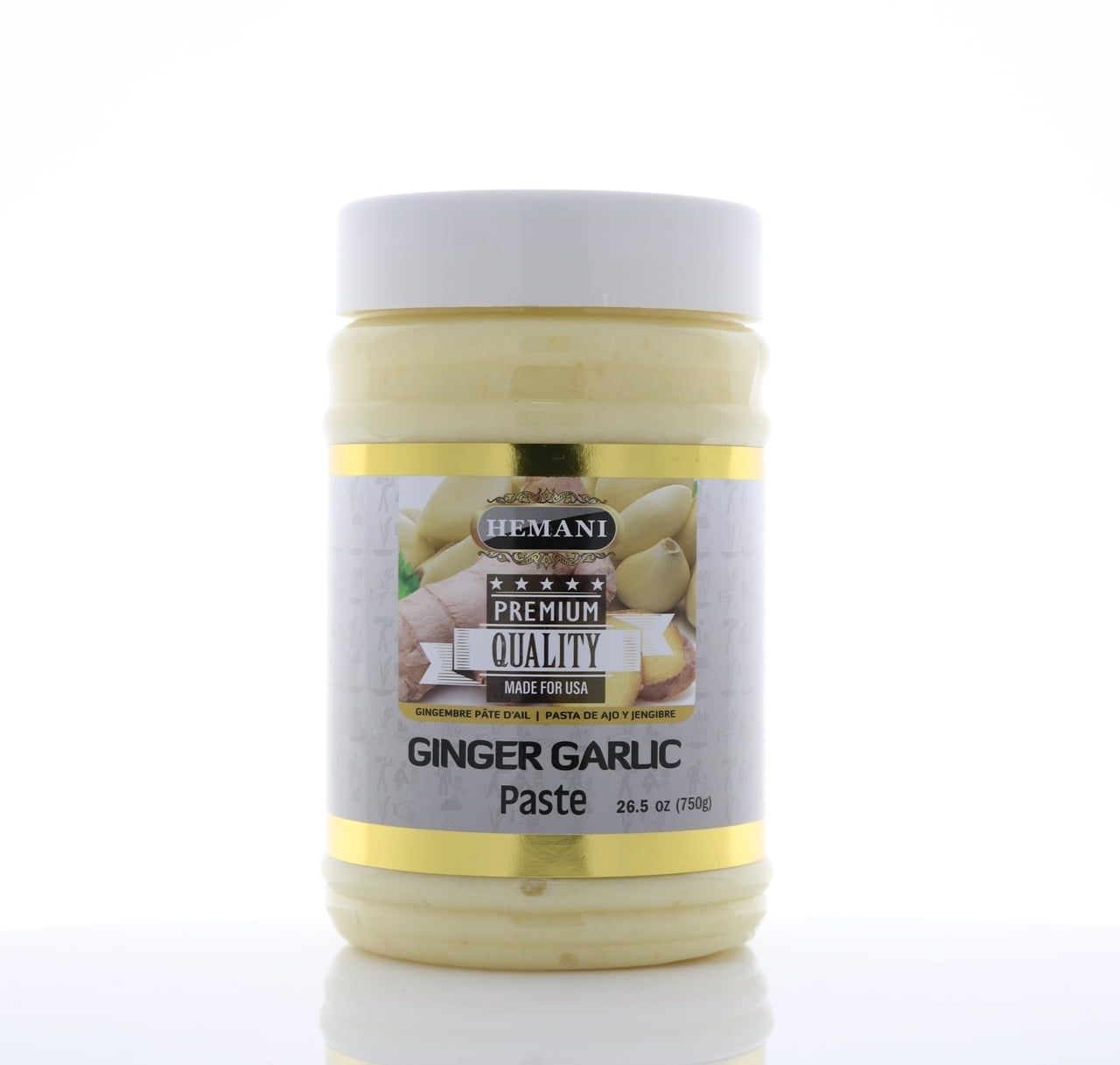 HEMANI Minced Ground Seasoning - Fresh Ginger Garlic Paste 26.5 OZ ...