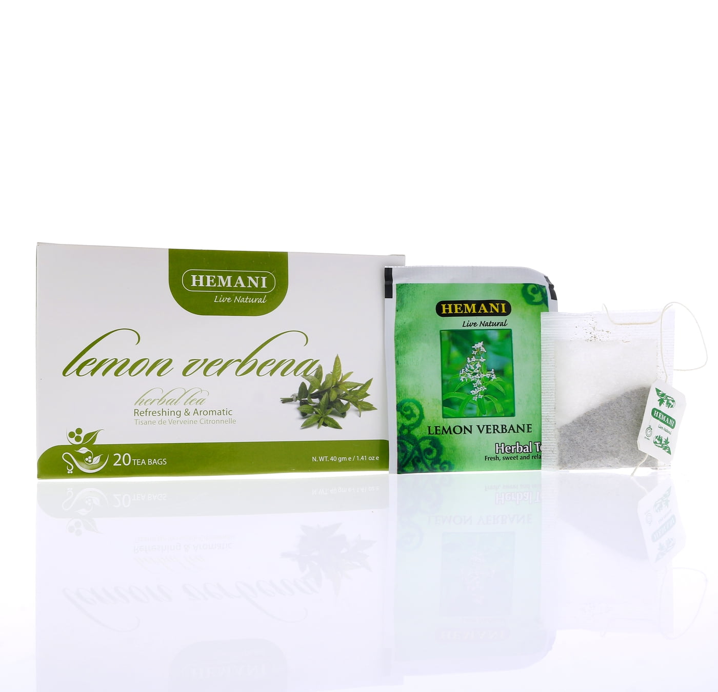 Hemani Herbal Tea Lemon Verbane, 20 Tea Bags, Refreshing, Digestion ...