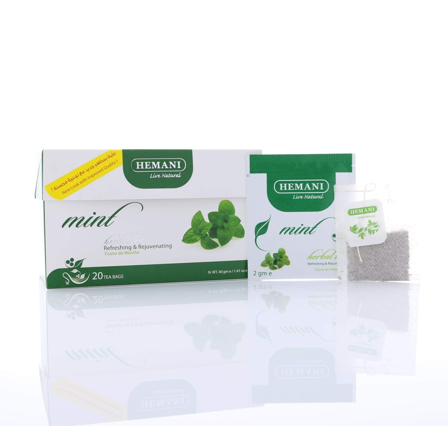 HEMANI Herbal Tea - Mint - 20 Tea Bags in Box - Walmart.com