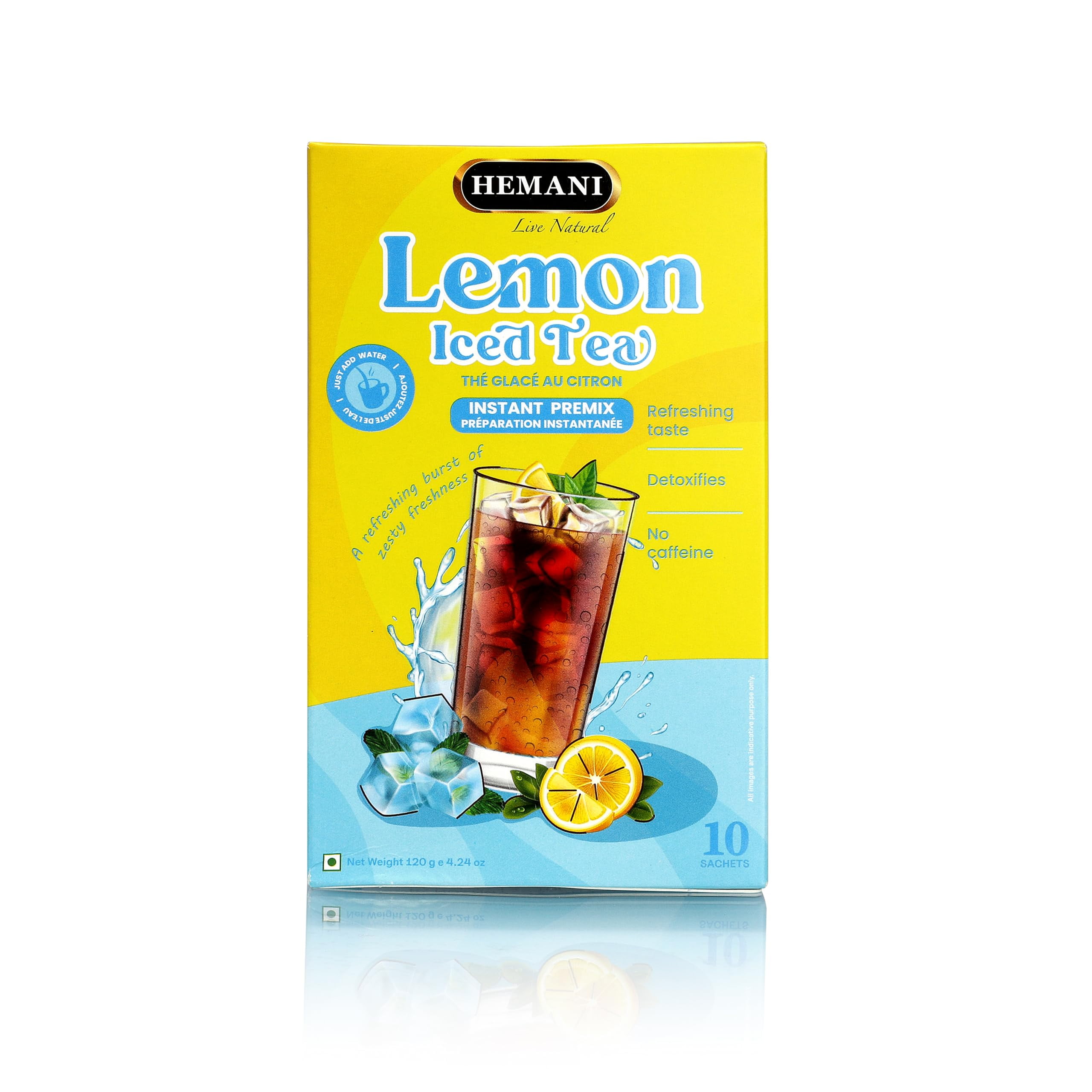 HEMANI Lemon Iced Tea Instant Tea Premix - 120g - 10 sachets in a box ...
