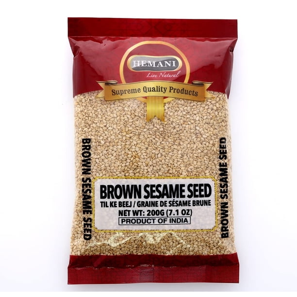 HEMANI Sesame Seeds Whole Brown - Raw (Till) - 200g (7.1 oz) - All ...