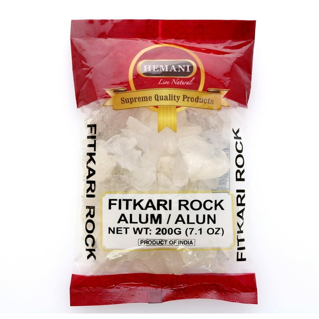 HEMANI White Alum Crystal Rock - 100% Natural Fitkari - Natural Piedra ...