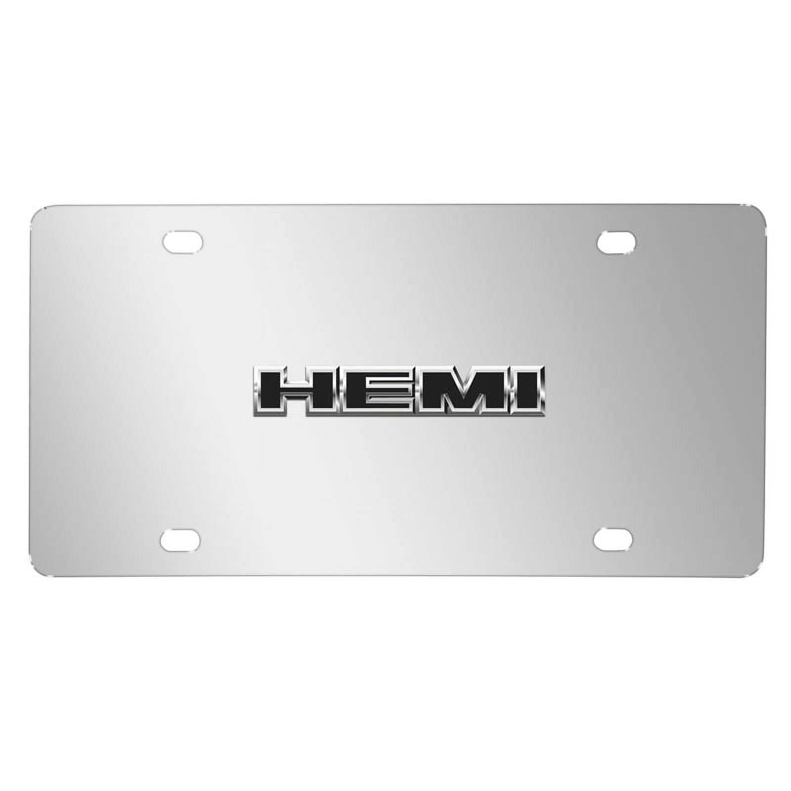 HEMI 3D Nameplate Mirror Chrome Stainless Steel License Plate - Walmart.com