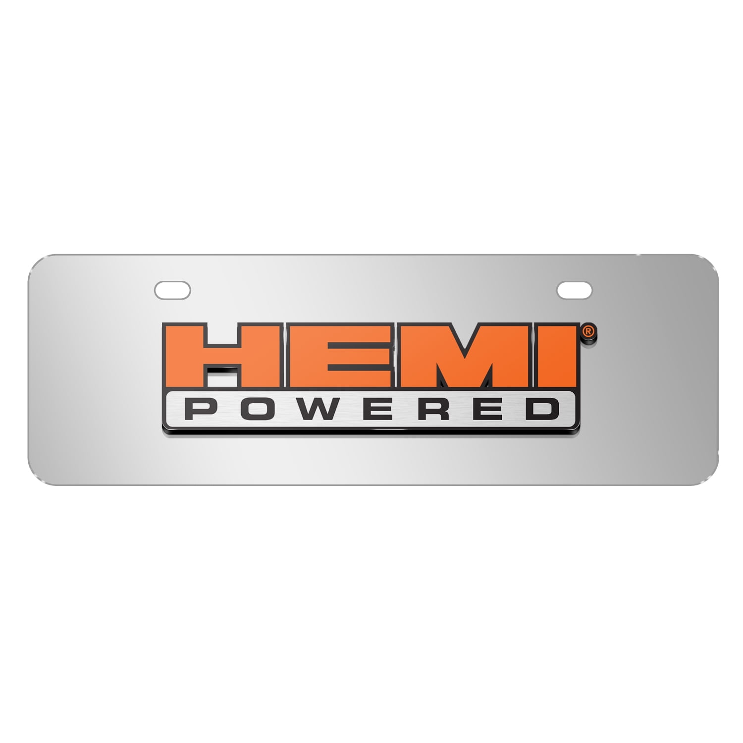 HEMI Powered 3D Logo 12" x 4.25" European Look Chrome Half-Size ...