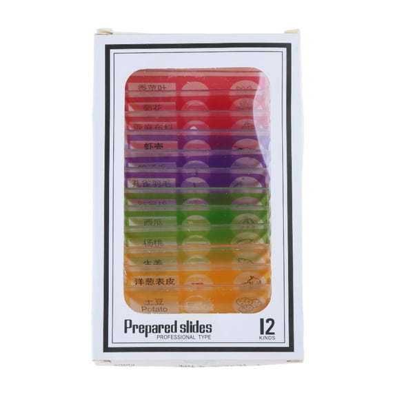 HEMLBOYW 12pcs For Stereo Microscopes Kids Prepared Microscope Slides ...