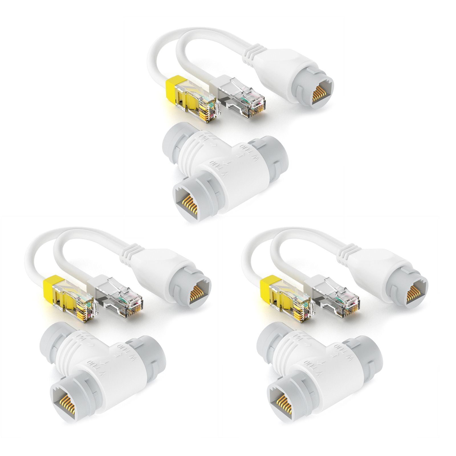 HEMLBOYW 2 Port POE Splitter Adapter, Networking Cable RJ45 Connectors ...