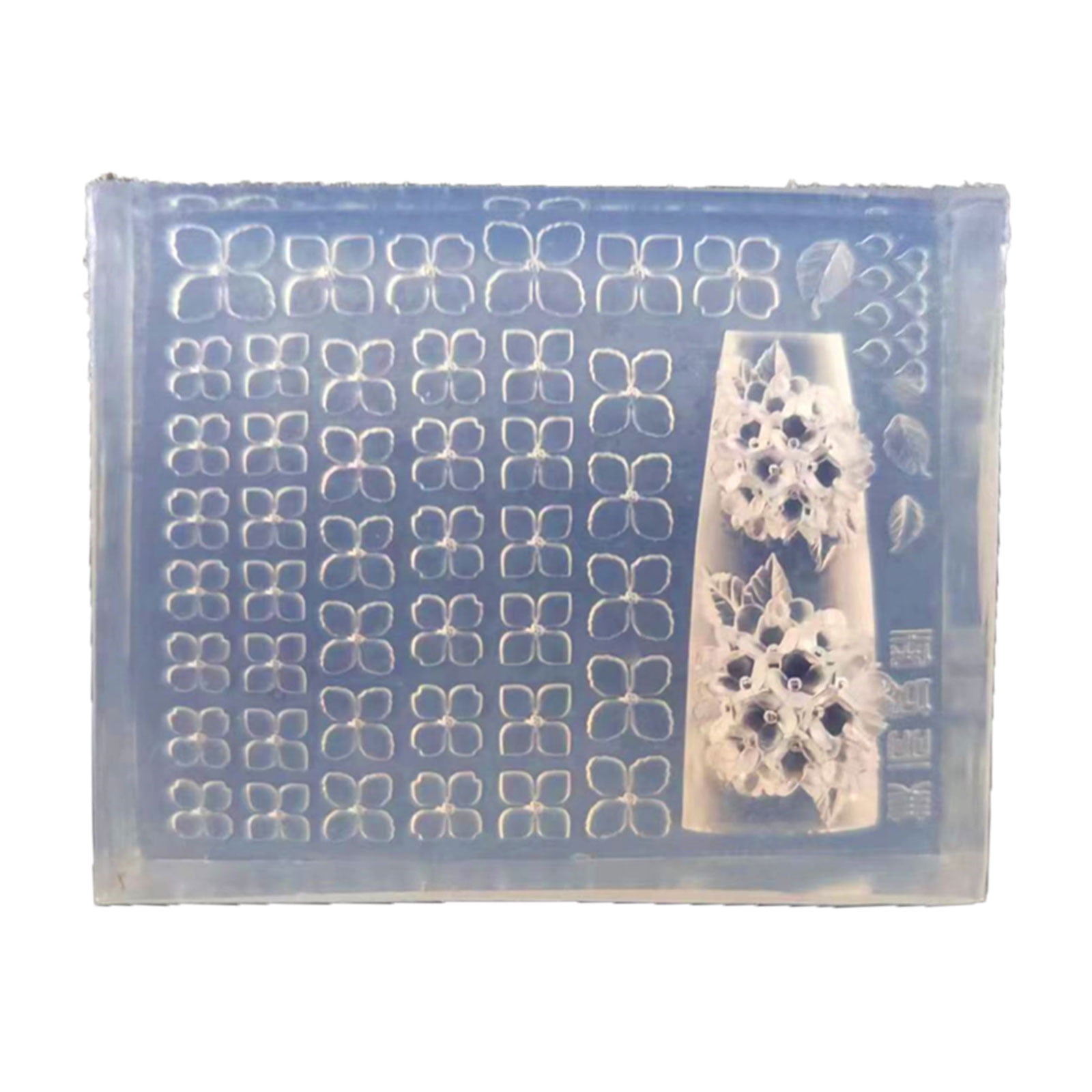 HEMLBOYW 3D Art Mold with Flower Patterns Template Carving Sticker ...