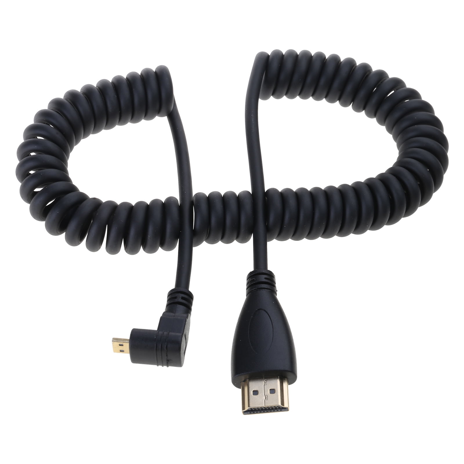 HEMLBOYW 50-200cm Adjustable HDTV Port 4K Coiled Cable Male to Male ...