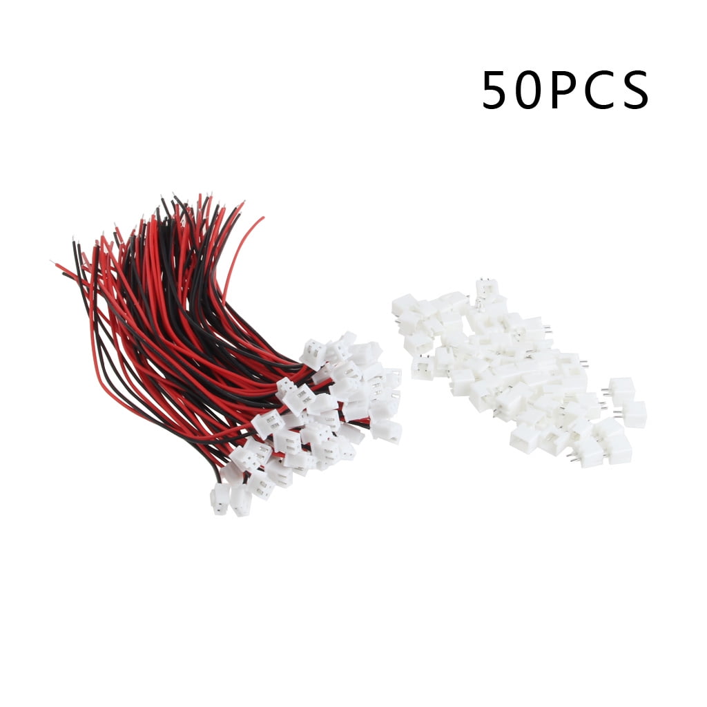HEMLBOYW 50 Sets 2.5 2 Pin Battery Connector Plug Female Male With 150MM Wire Pvc - Walmart.com