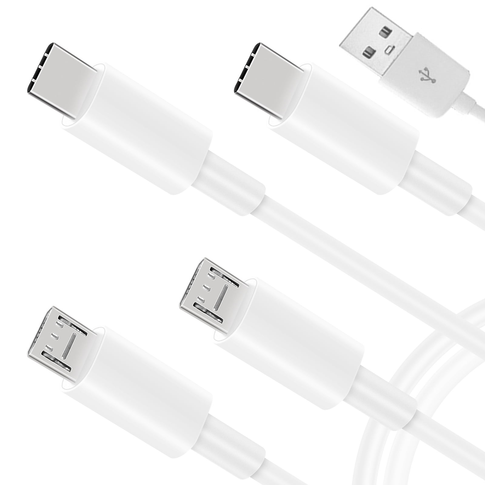 HEMLBOYW 50cm 4-in-1 Charging Solution - USB to Double Type-C and Dual ...