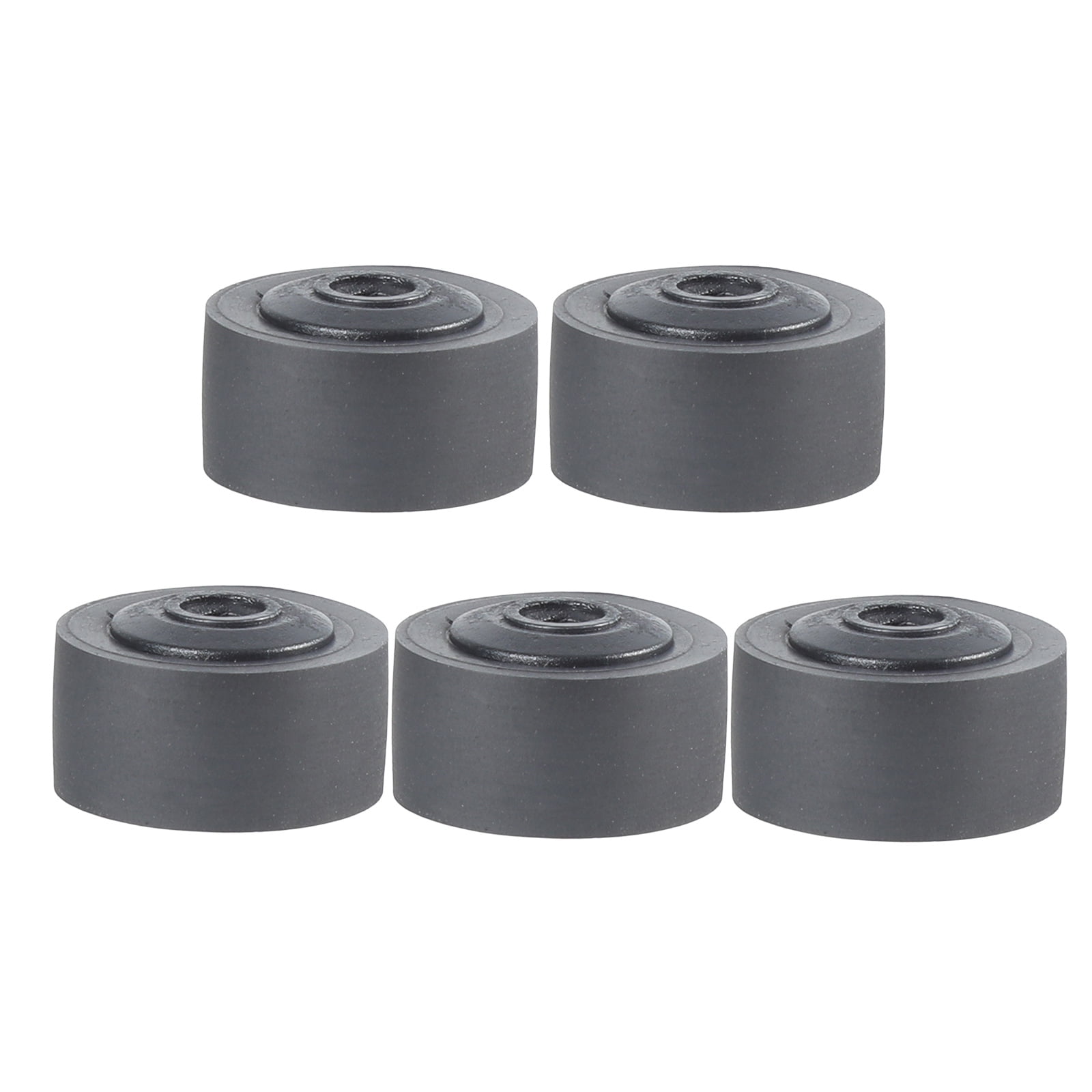 HEMLBOYW 5Pcs Black Rubber Bearing Roller Guide Pulley Bearing Wheel Pinch Roller for Audios ...