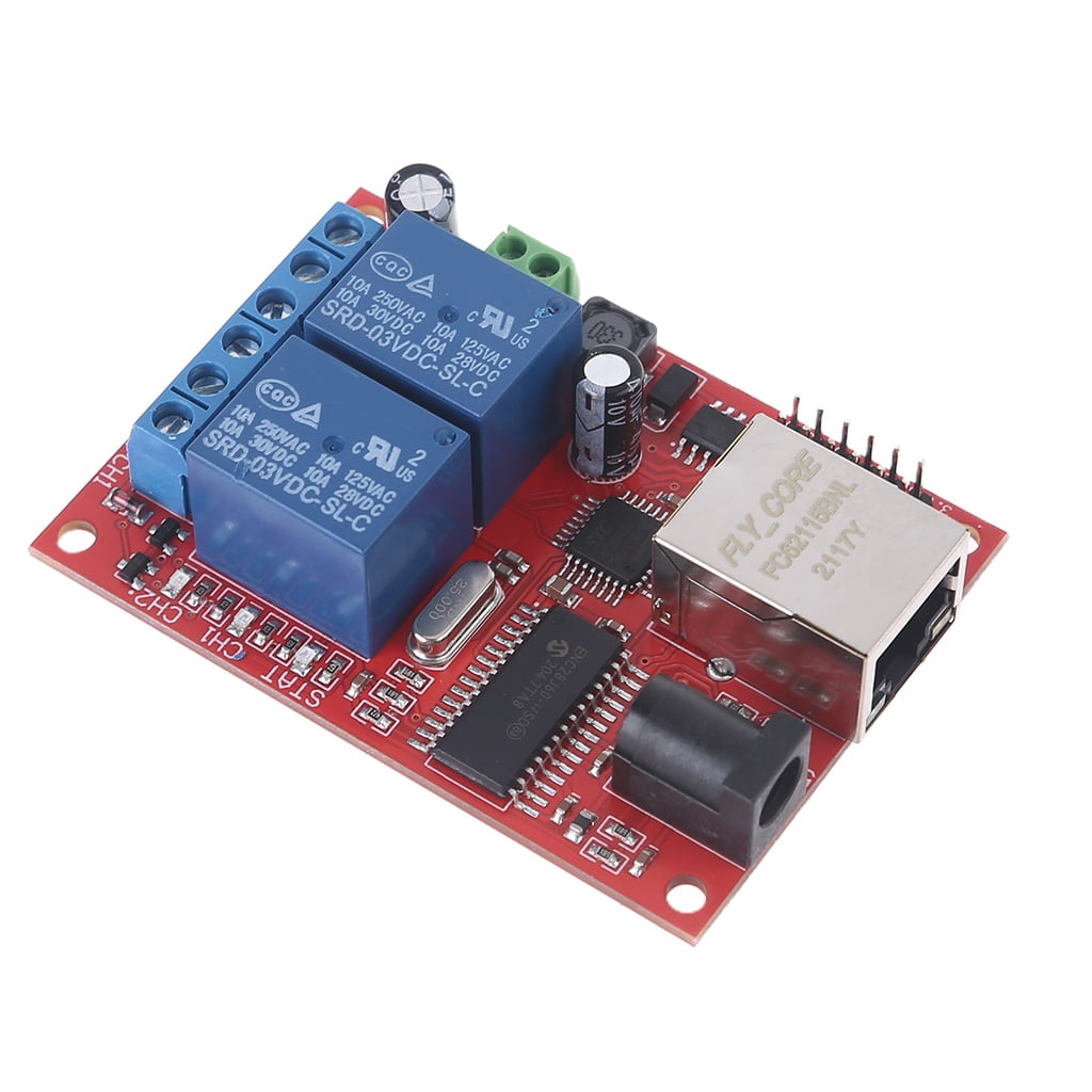 HEMLBOYW Ethernet 2 Way Board Delay /UDP Controller Module WEB Server ...