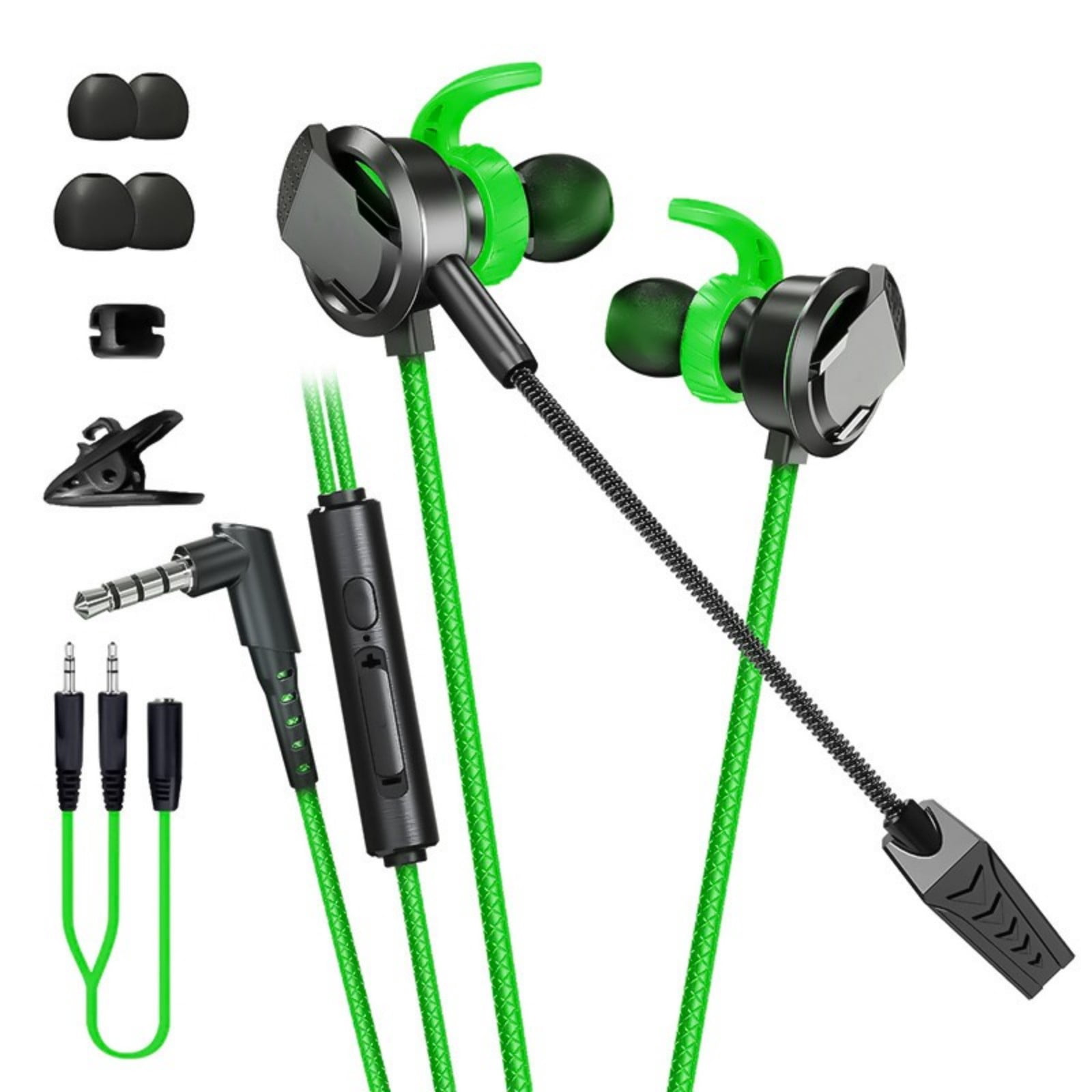 HEMLBOYW Gaming Earphone eSports In Ear Headphones with Detachable ...