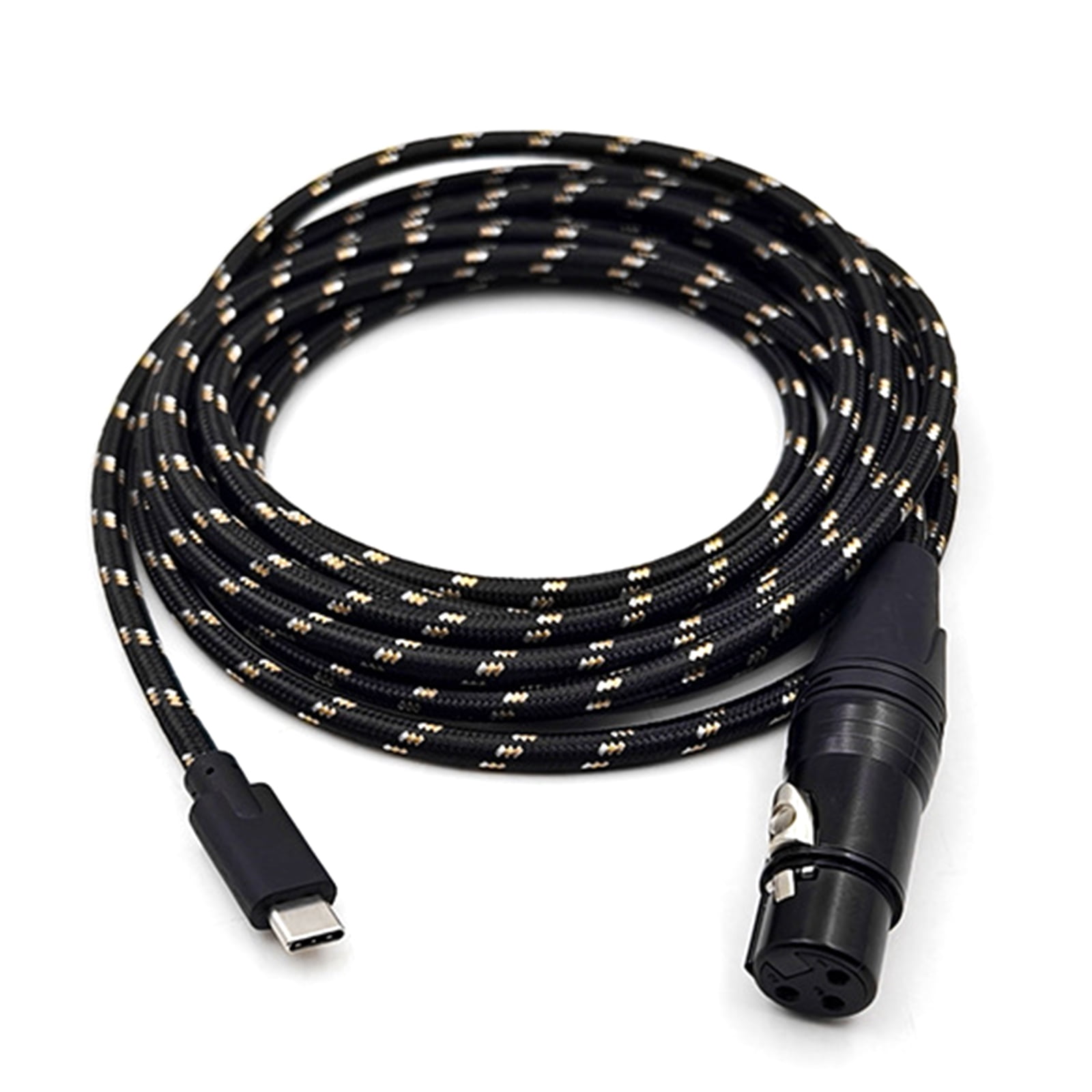 HEMLBOYW USB C to 3Pin Female Microphone Cable 32bit/384Khz Digital Aux ...