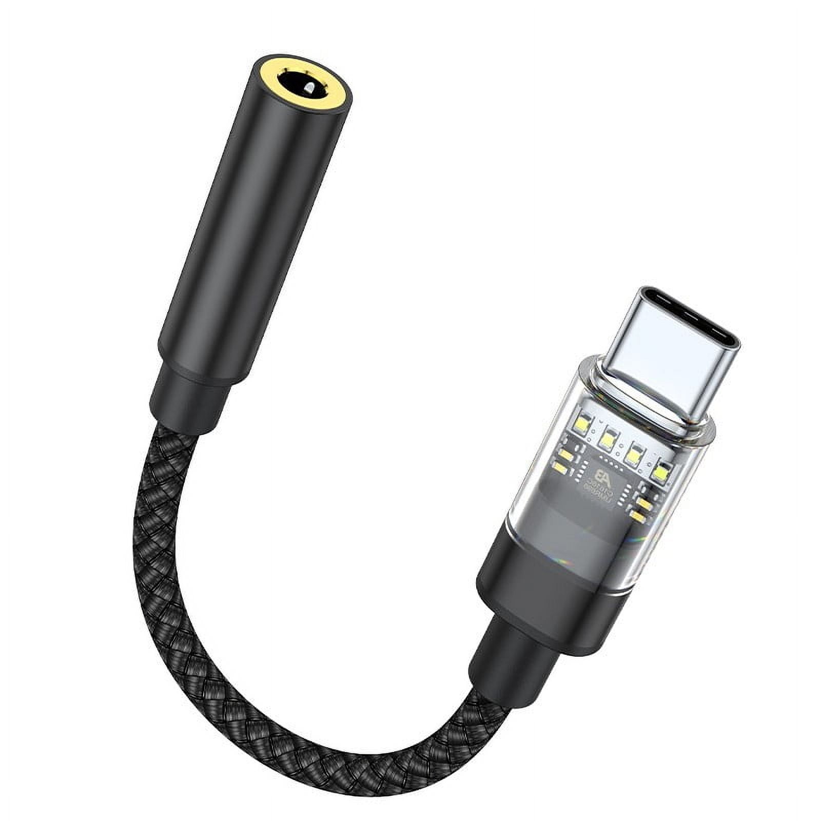 HEMLBOYW USB Type C to 3.5mm Headphone Plug Adapter Converter Wire for ...