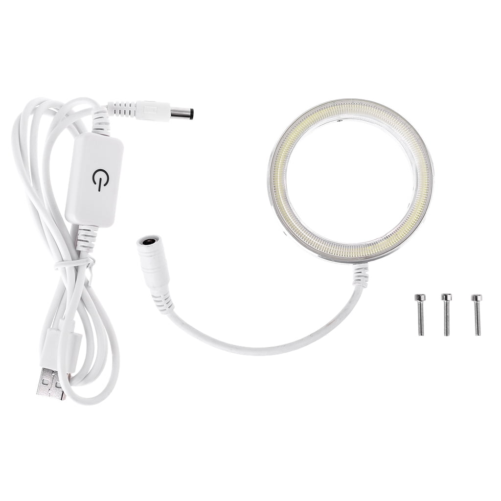 HEMLBOYW Upgraded 56 LED Microscope Ring Light Adjustable for Lamp for ...