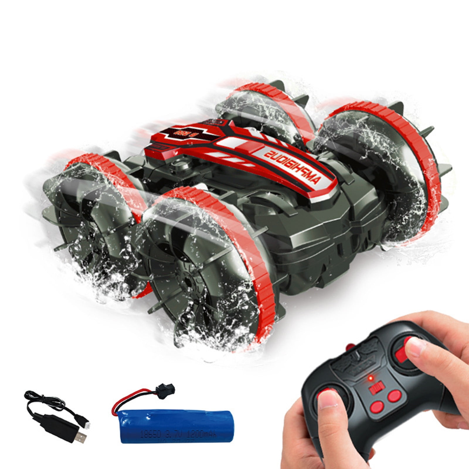 HEMNJUM 2.4g Remote Control Amphibious Car, Long-Endurance Rolling ...