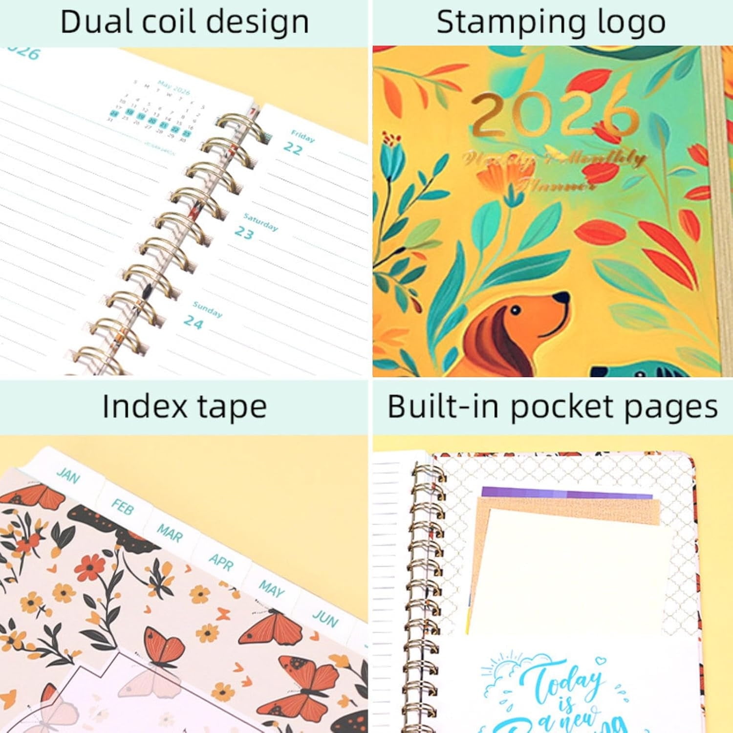 HEMNJUM 2026 Weekly And Monthly Planner 2026 Jan. 2026-Dec. 2026 ...