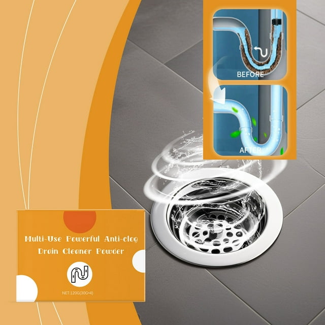 HEMNJUM Drainage Pipe Clogging Cleaning Powder Dredging Oil Pollution ...