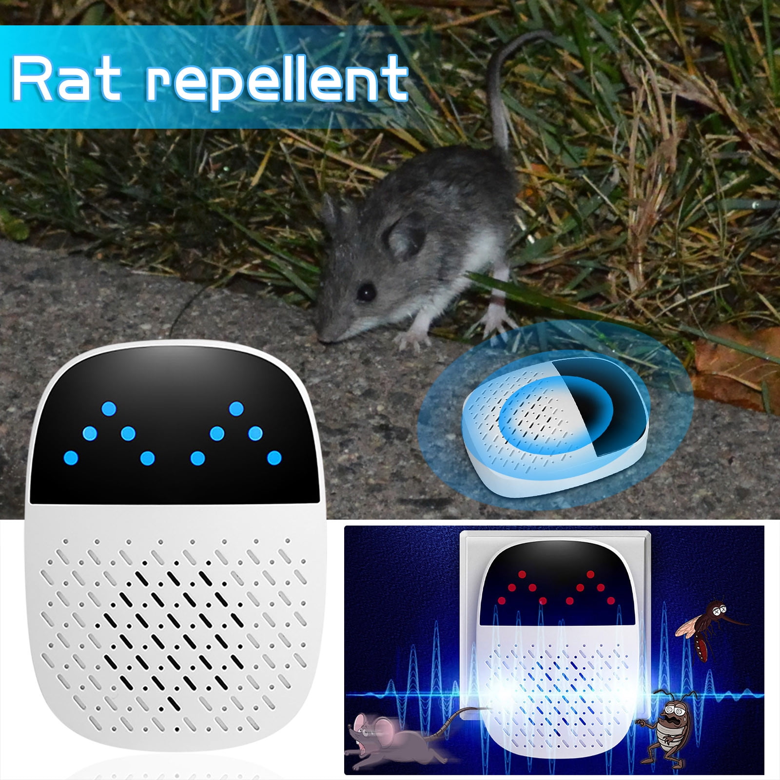HEMNJUM Intelligent Acoustic Resonance Rat Repellent, High-Power ...