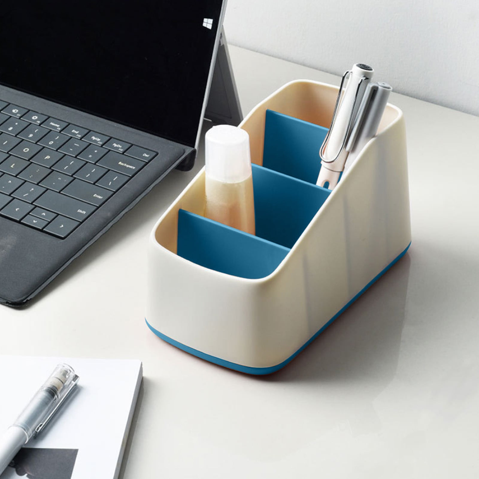 HEMNJUM Office Desktop Stationery Storage Box Divided Into Small ...