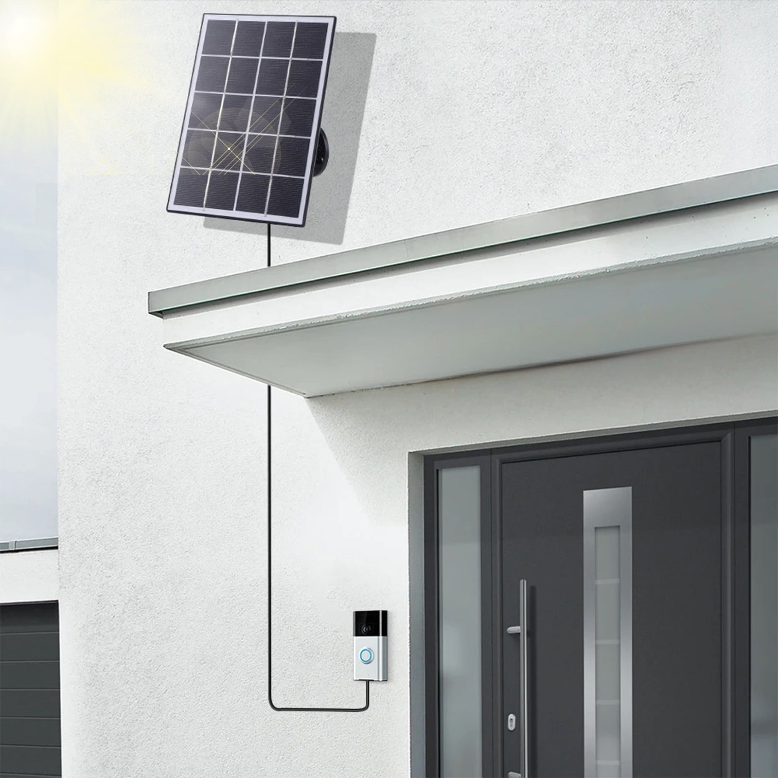 HEMNJUM Surveillance Camera Doorbell Low Power Consumption Solar ...